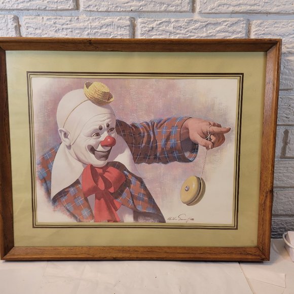 Arthur Sarnoff | Art | Print Of Clown With Yoyo By Arthur Sarnoff 799 | Poshmark